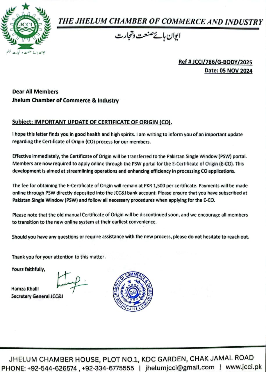 Notifications – jcci.pk